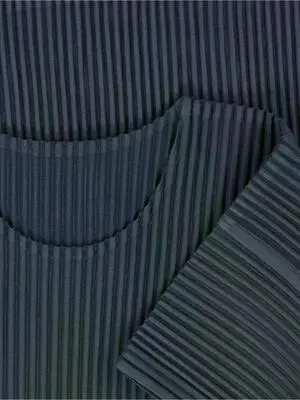 Issey Miyake Pleated T-shirt - Blue