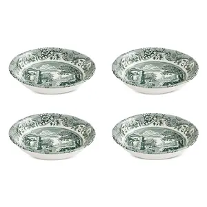 SPODE Heritage Italian Cereal Bowl, Set Of 4 - Green