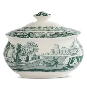 SPODE Heritage Italian Covered Sugar Bowl - Green