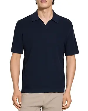 Theory Brenan Polo Shirt In Light Bilen - Dark Eclipse