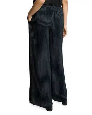 Theory Straight Leg Pull On Pants - Black Multi