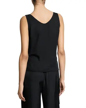Theory Washed Tie Easy Tank Top - Black