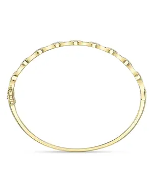SHY CREATION 14k Yellow Diamond Mariner Link Bangle Bracelet