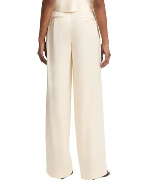 Vince High Waist Satin Pants - Flax