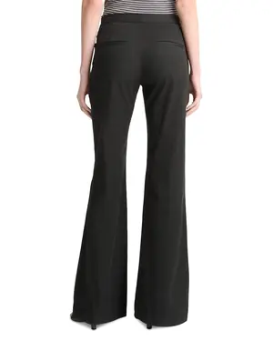 Vince Stretch Cotton Flare Pants - Black