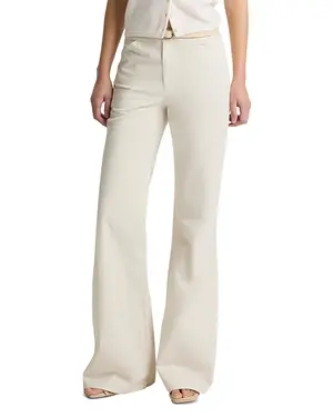 Vince Stretch Cotton Flare Pants - Horchata