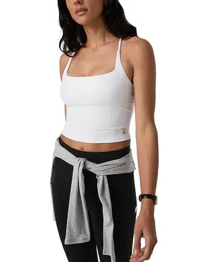 Vuori Allthefeels Strappy Back Tank Top - White
