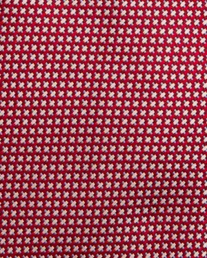 David Donahue Micro Jacquard Silk Tie - Red