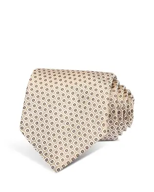David Donahue Jacquard Silk Neck Tie - Dune