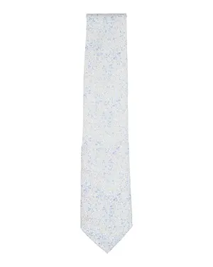 Thomas Pink Floral Standard Neck Tie - Ecru