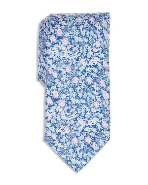 Thomas Pink Classic Floral Neck Tie - Navy
