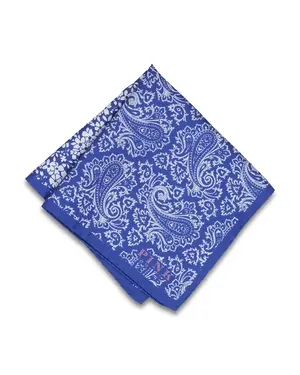Thomas Pink Pattern Quadrant Pocket Square - Blue