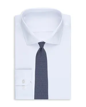 Thomas Pink Woven Diamond Neck Tie - Navy