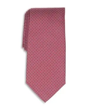 Thomas Pink Classic Woven Geometric Neck Tie - Coral