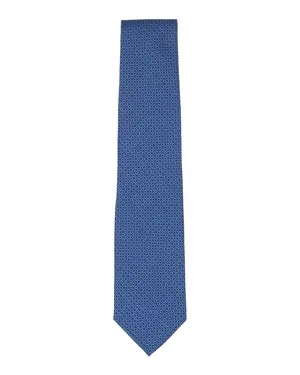 Thomas Pink Classic Woven Geometric Neck Tie - Navy