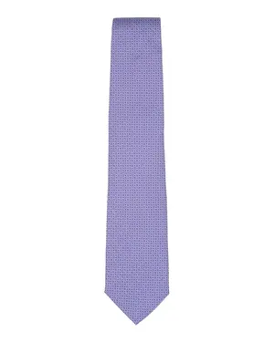 Thomas Pink Classic Woven Geometric Neck Tie - Purple