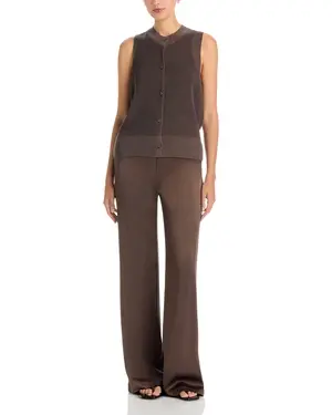 Eileen Fisher Cotton And Silk Knit Vest