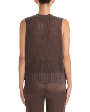 Eileen Fisher Cotton And Silk Knit Vest