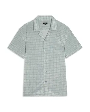 Rails Maverick Terry Short Sleeve Shirt - Silverline Blue Grid
