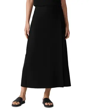 Eileen Fisher Wrap Front Midi Skirt