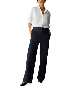 Eileen Fisher Denim Wide-leg Pants