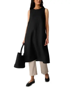 Eileen Fisher Round Neck Sleeveless Tunic