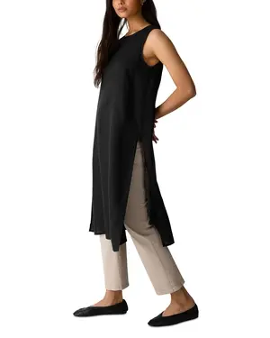 Eileen Fisher Round Neck Sleeveless Tunic