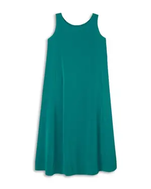 Eileen Fisher Ballet Neck Silk Dress