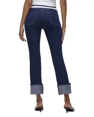 Hudson Jeans Barbara High-rise Pintucked Bootcut Crop Jeans