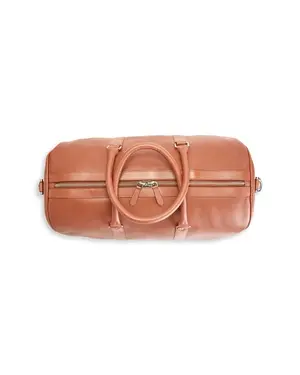 ROYCE NEW YORK Duffle Bag With Shoe Compartment - Tan