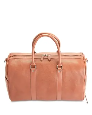 ROYCE NEW YORK Duffle Bag With Shoe Compartment - Tan