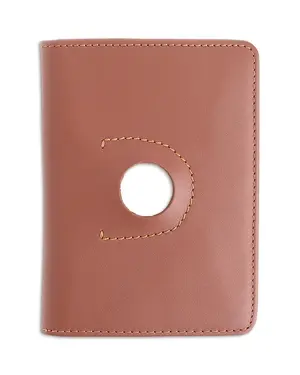 ROYCE NEW YORK Airtag Trackable Passport Travel Wallet Tan