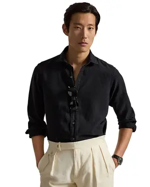 Polo Ralph Lauren Classic Fit Linen Shirt - Black