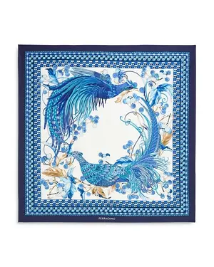 FERRAGAMO Show Silk Scarf - Navy