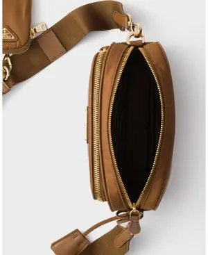 Prada Re-nylon Mini Shoulder Bag - Brown