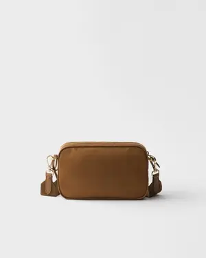 Prada Re-nylon Mini Shoulder Bag With Saffiano Leather Trim - Brown