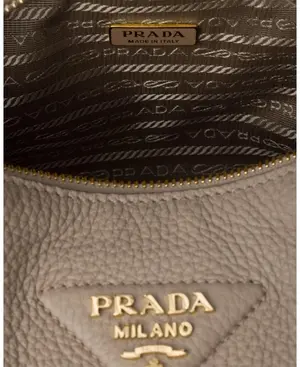 Prada Small Leather Bag - Grey