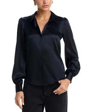 Generation Love Maxwell Silk-blend Blouse - Black