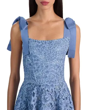 Alice + Olivia Rosalee Lace Midi Dress