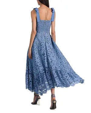 Alice + Olivia Rosalee Lace Midi Dress