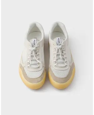 Prada Speedrock Mesh Fabric Sneakers - Neutral