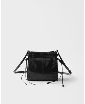 Prada Bonnie Leather Mini Shoulder Bag - Black