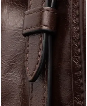 Prada Bonnie Leather Mini Shoulder Bag - Brown