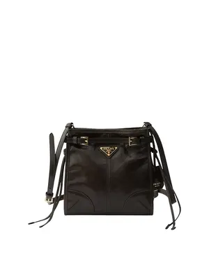 Prada Bonnie Leather Mini Shoulder Bag - Green