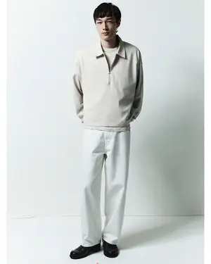 AGOLDE Darius Polo Shirt - Sand
