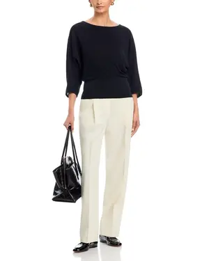 Lafayette 148 New York Blouson Wide Sleeve Sweater