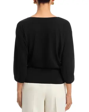 Lafayette 148 New York Blouson Wide Sleeve Sweater
