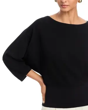 Lafayette 148 New York Blouson Wide Sleeve Sweater