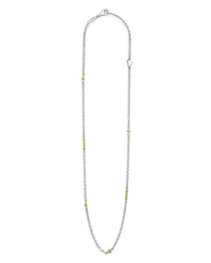 Lagos 18k Yellow Gold & Sterling Caviar Chain Necklace