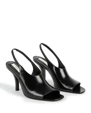 Women's Black Slingback Sandals